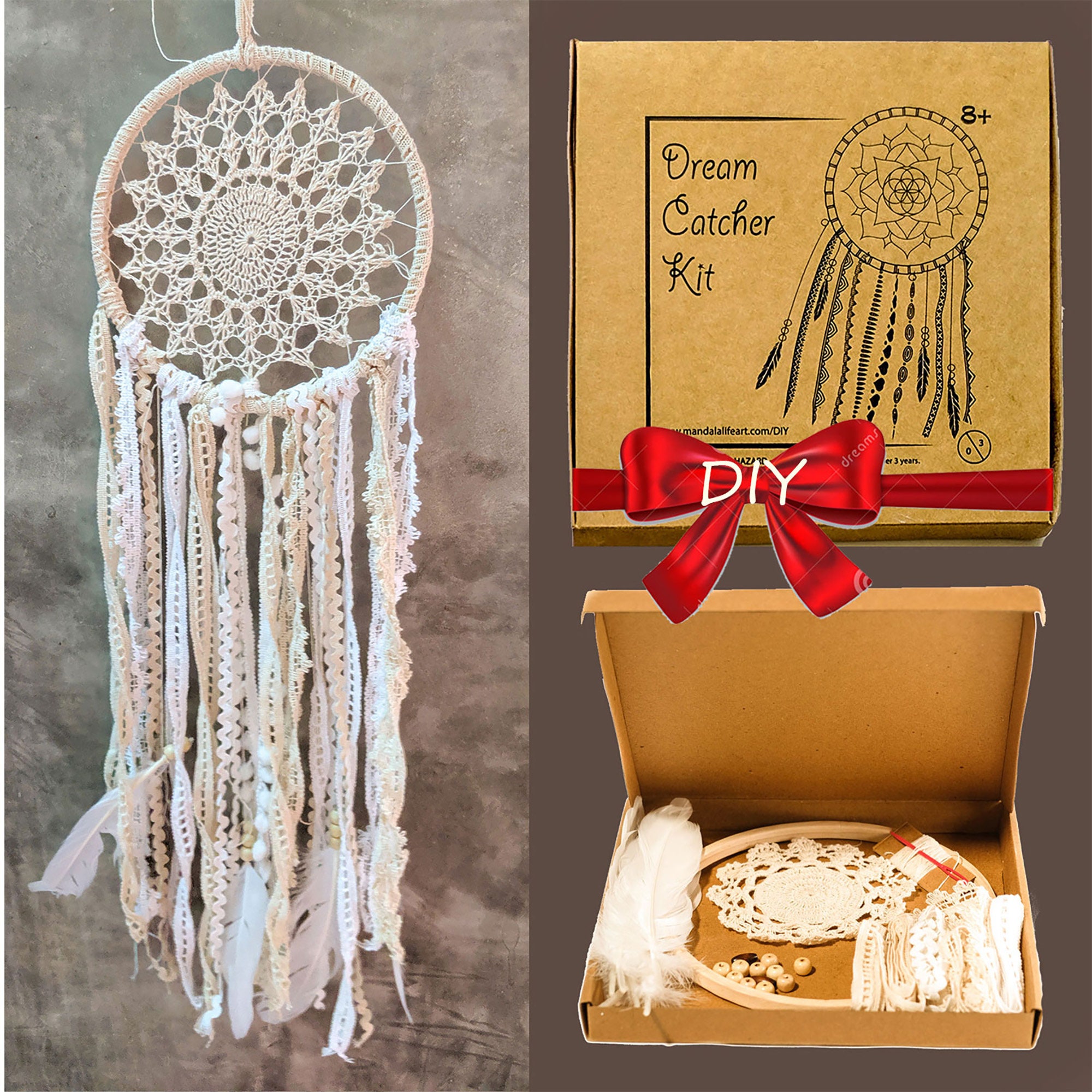 DIY Dream Catcher Kit Make Your Own Bohemian Wall Hanging - Etsy