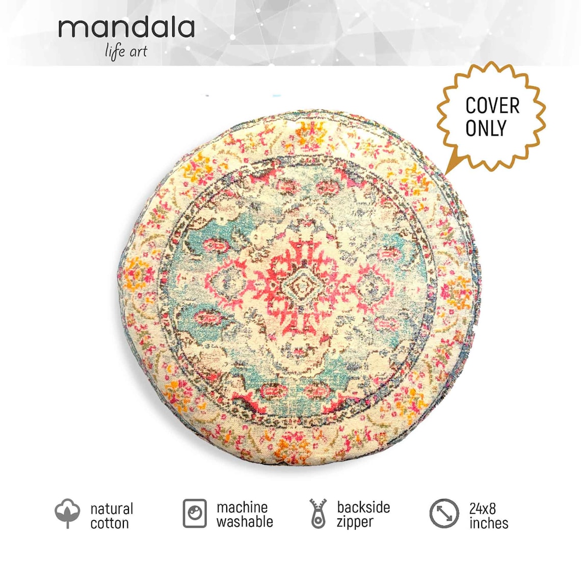 Boho Pouf Cover Set Bohemian Décor Large Floor Cushions - Etsy