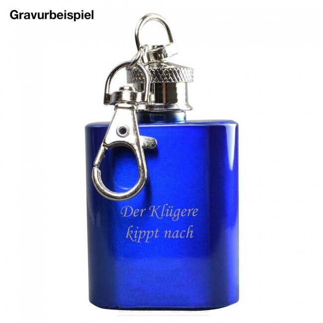 Personalized Mini Flask With Engraving in Blue, Pink, Red or Silver ...