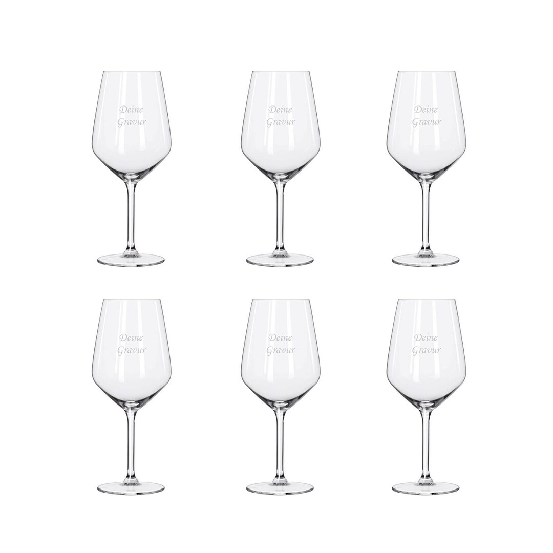 Personalized Wine Glass Set of 6 for Weddings, Birthdays, Anniversaries ...