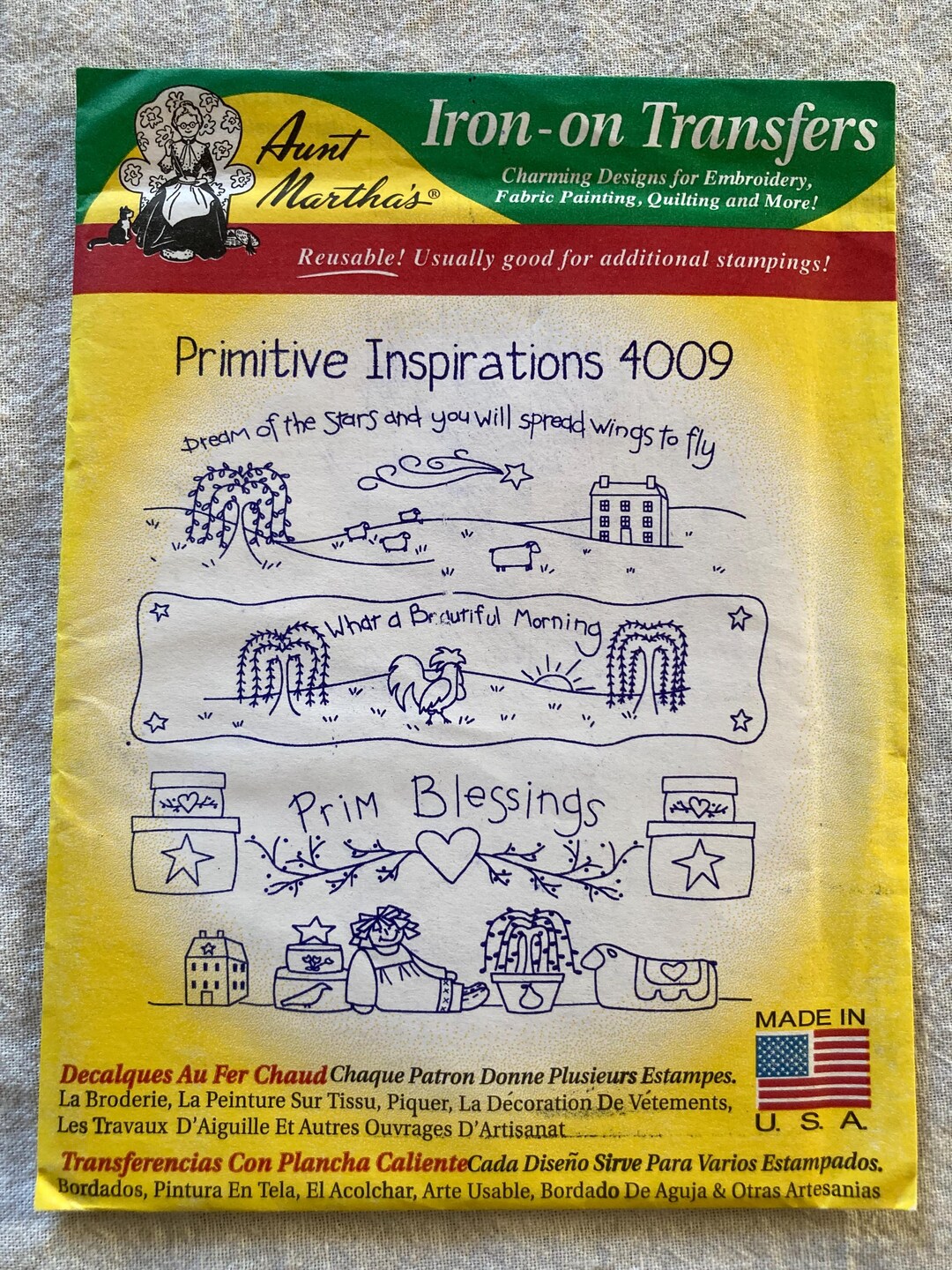 Primitive Inspirations Borders #4009 Aunt Martha’s Hot Iron Transfer ...