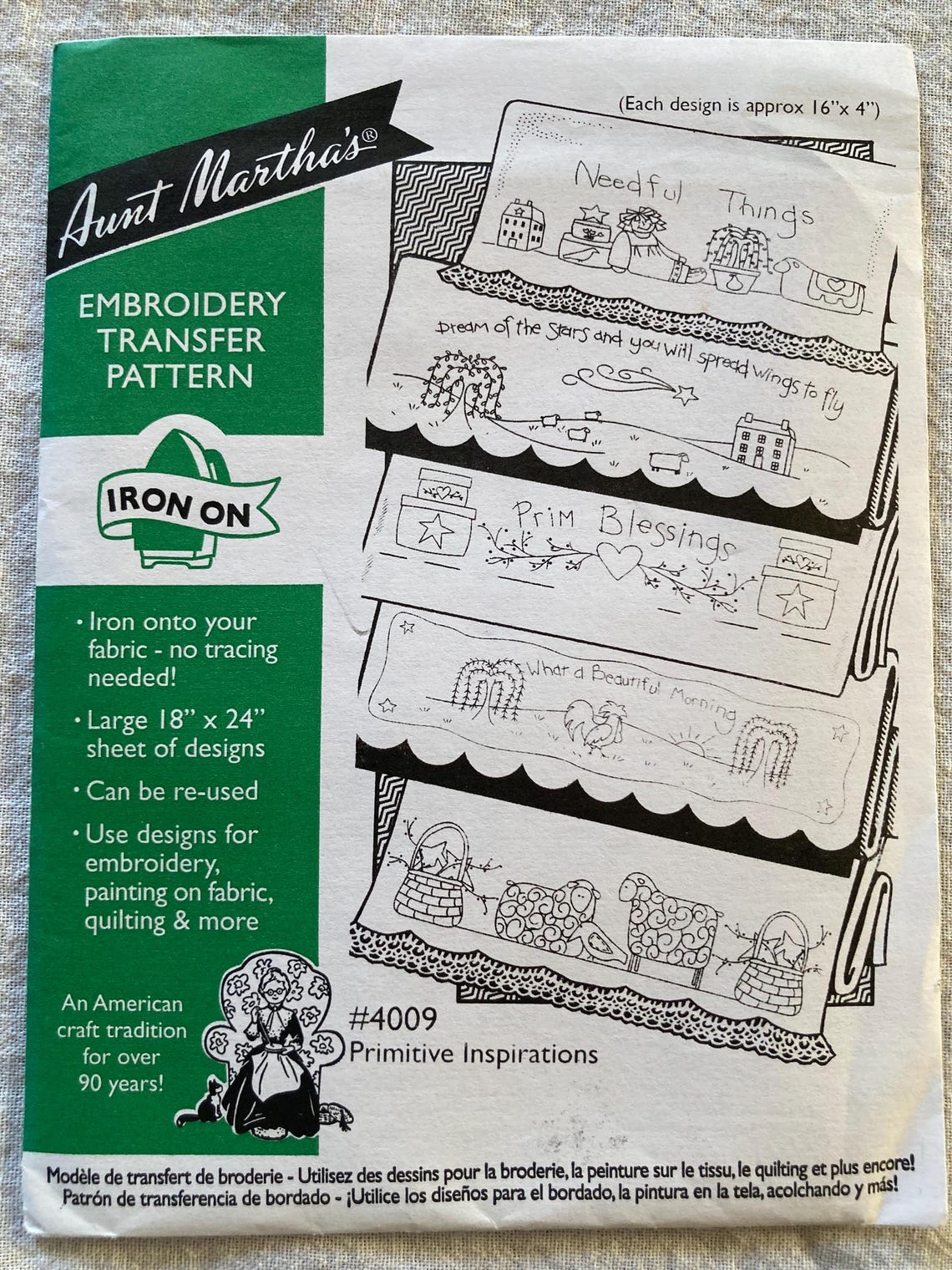 Primitive Inspirations Borders #4009 Aunt Martha’s Hot Iron Transfer ...