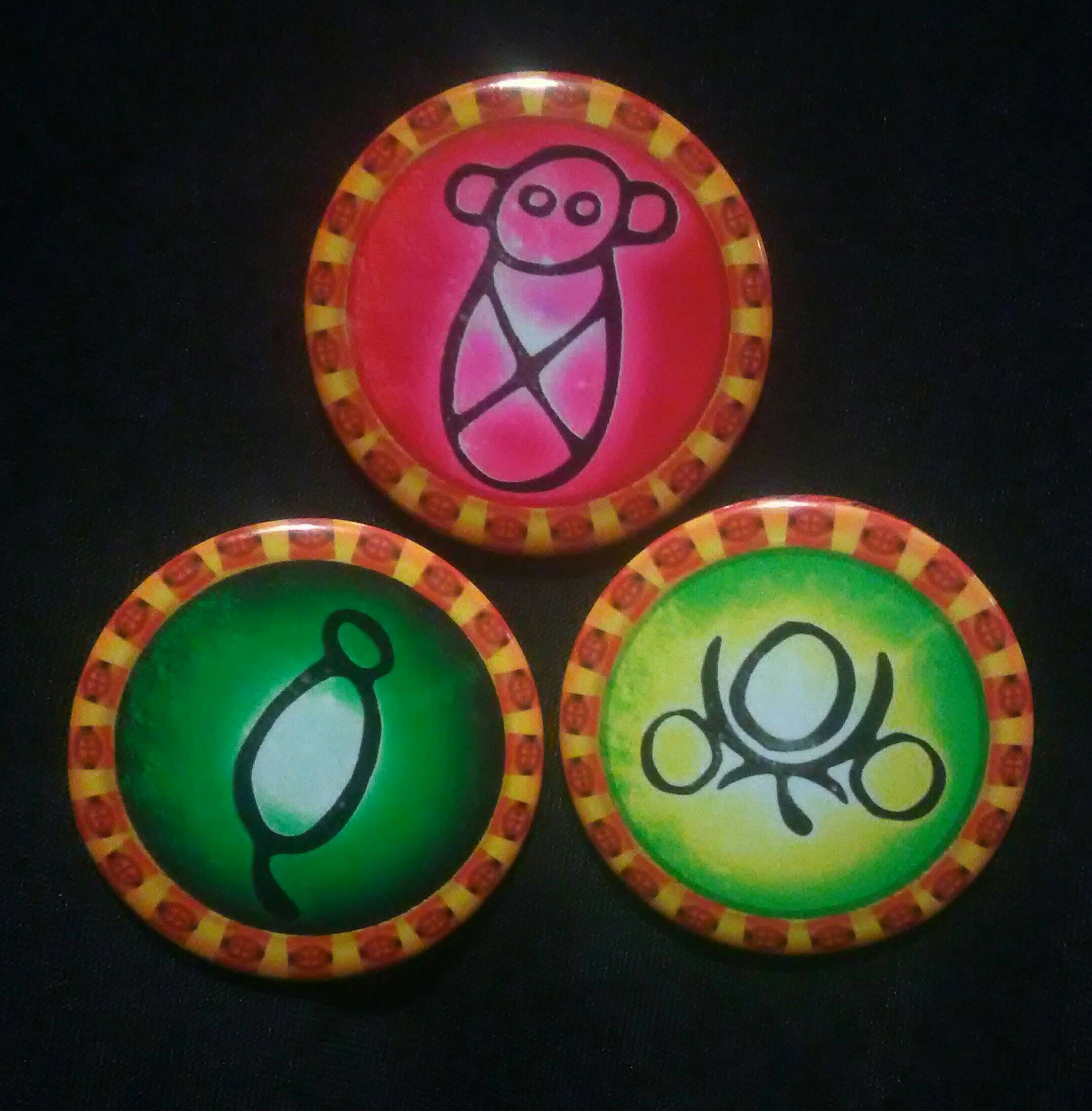 Taino Shining Glyphs Single Purchase or Set of 12 buttons | Etsy