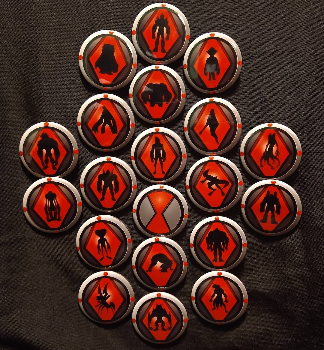 Ben 10 Red Omnitrix Aliens Setsingle Purchase or Set of 20 - Etsy UK