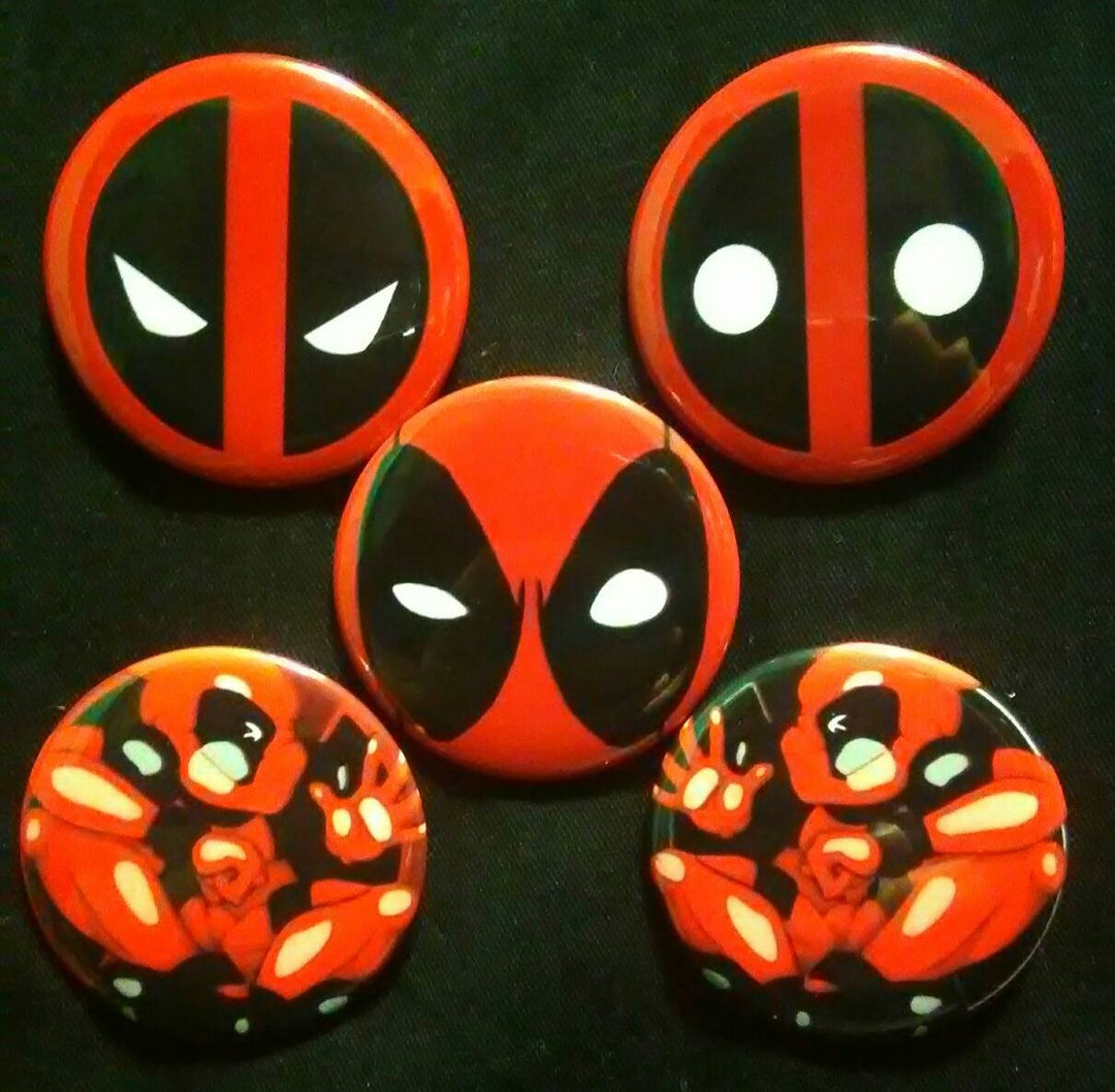 Deadpool single Purchase or Set of 5 Buttons Pinback 1.5 or - Etsy