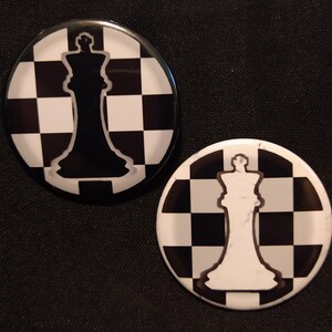 Classic Chess Badge Set single Purchase or Set of 12 Buttons - Etsy