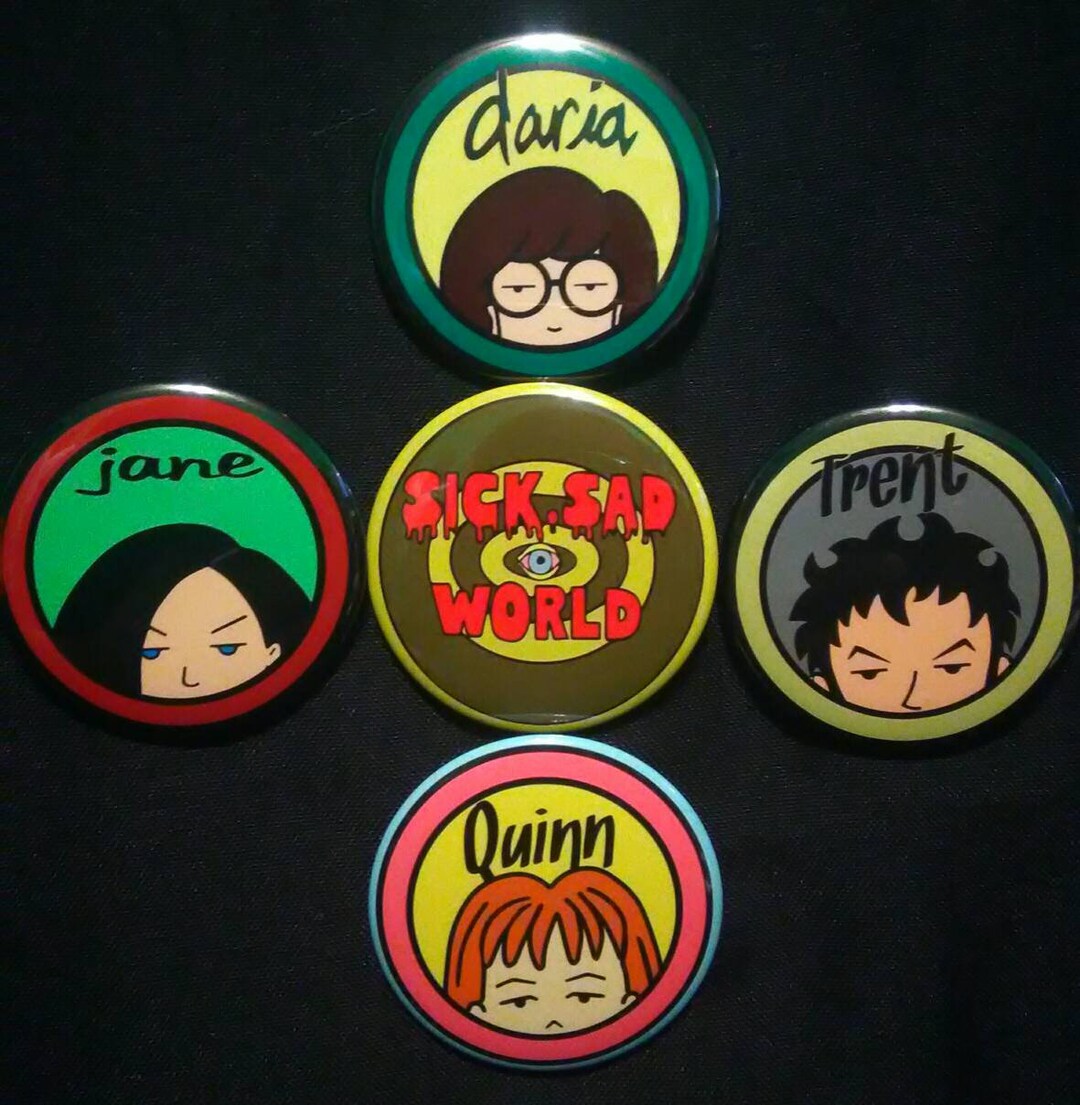 Daria and Friends Set single Purchase or Set of 5 Buttons - Etsy