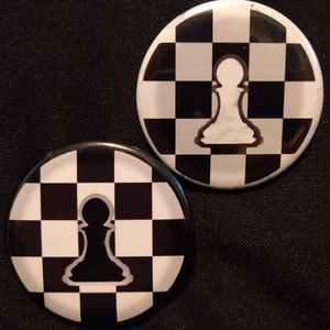 Classic Chess Badge Set single Purchase or Set of 12 Buttons - Etsy