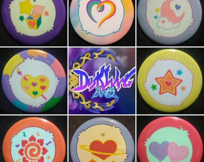 Care Bear Friends Belly Badge Set single Purchase or Set of 7 Buttons ...