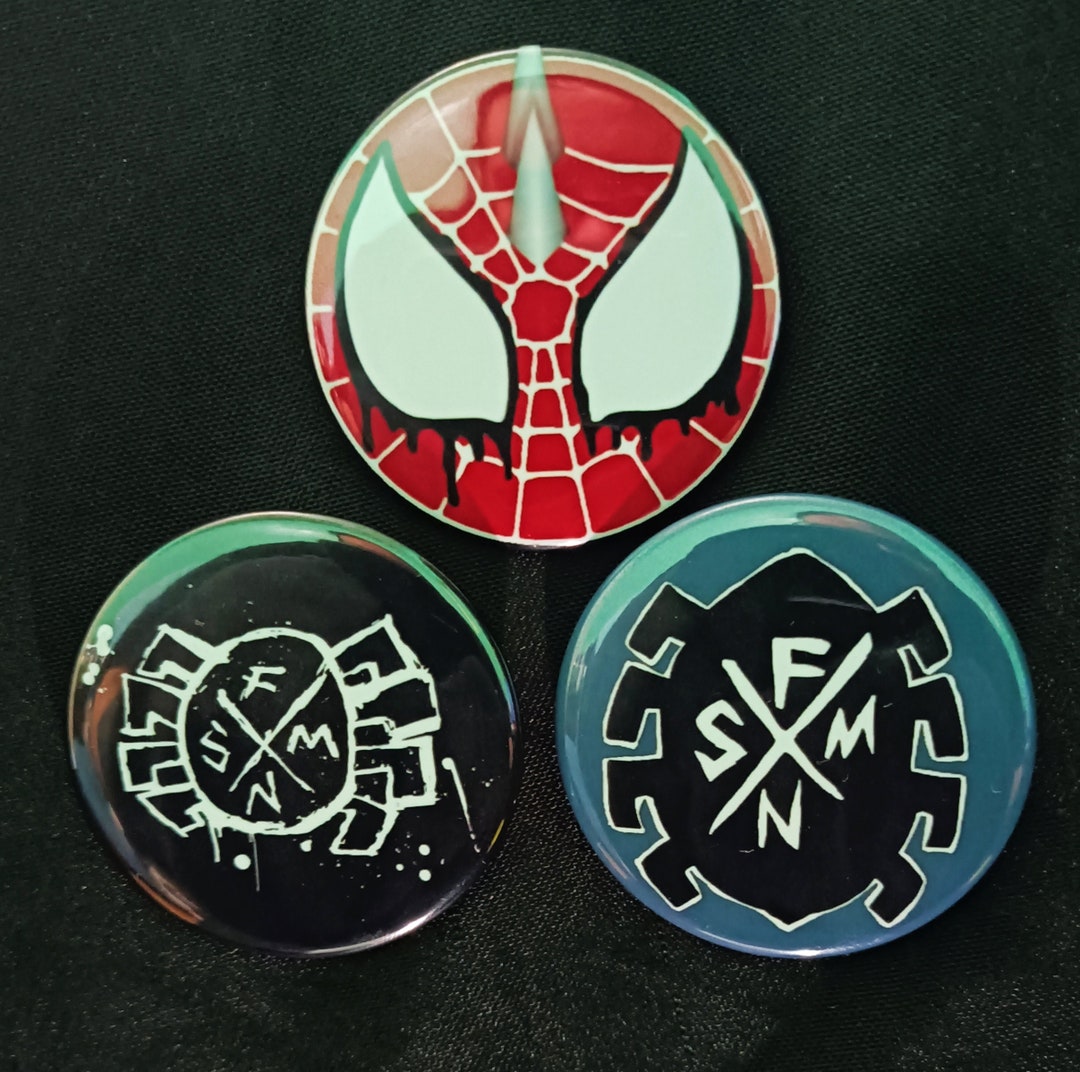 Marvel Spider Verse Spider Punk Set set of 3 Buttons - Etsy