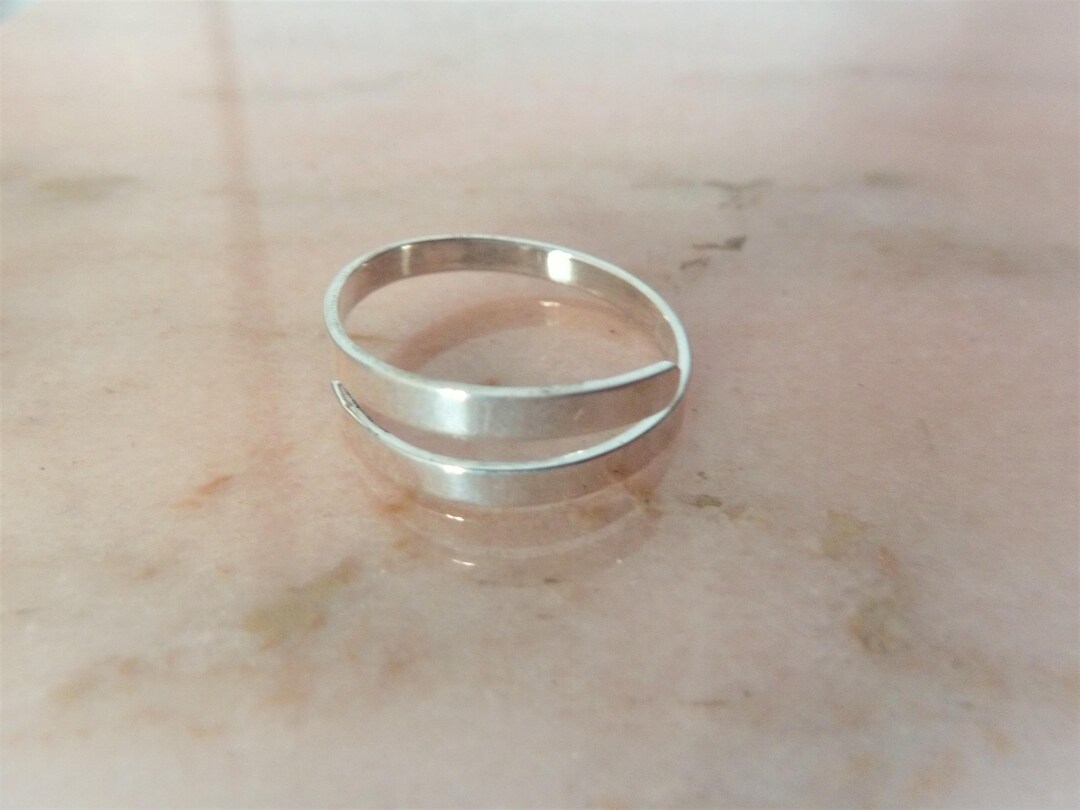 Men's Ring in Solid Silver 925 Adjustable MAT (customizable Initial ...