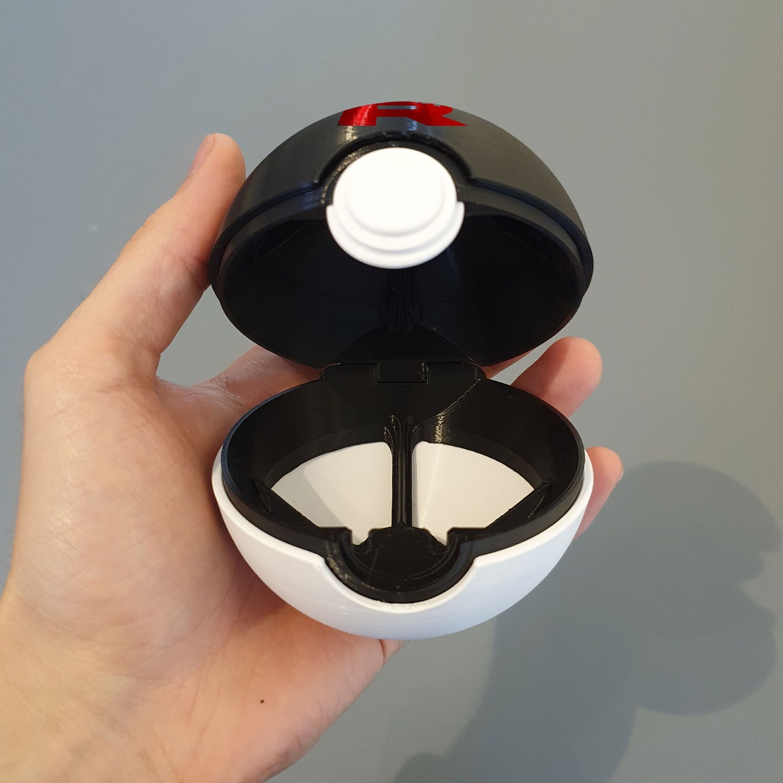 Team Rocket Pokeball Replica Functioning Button Release Lid - Etsy UK