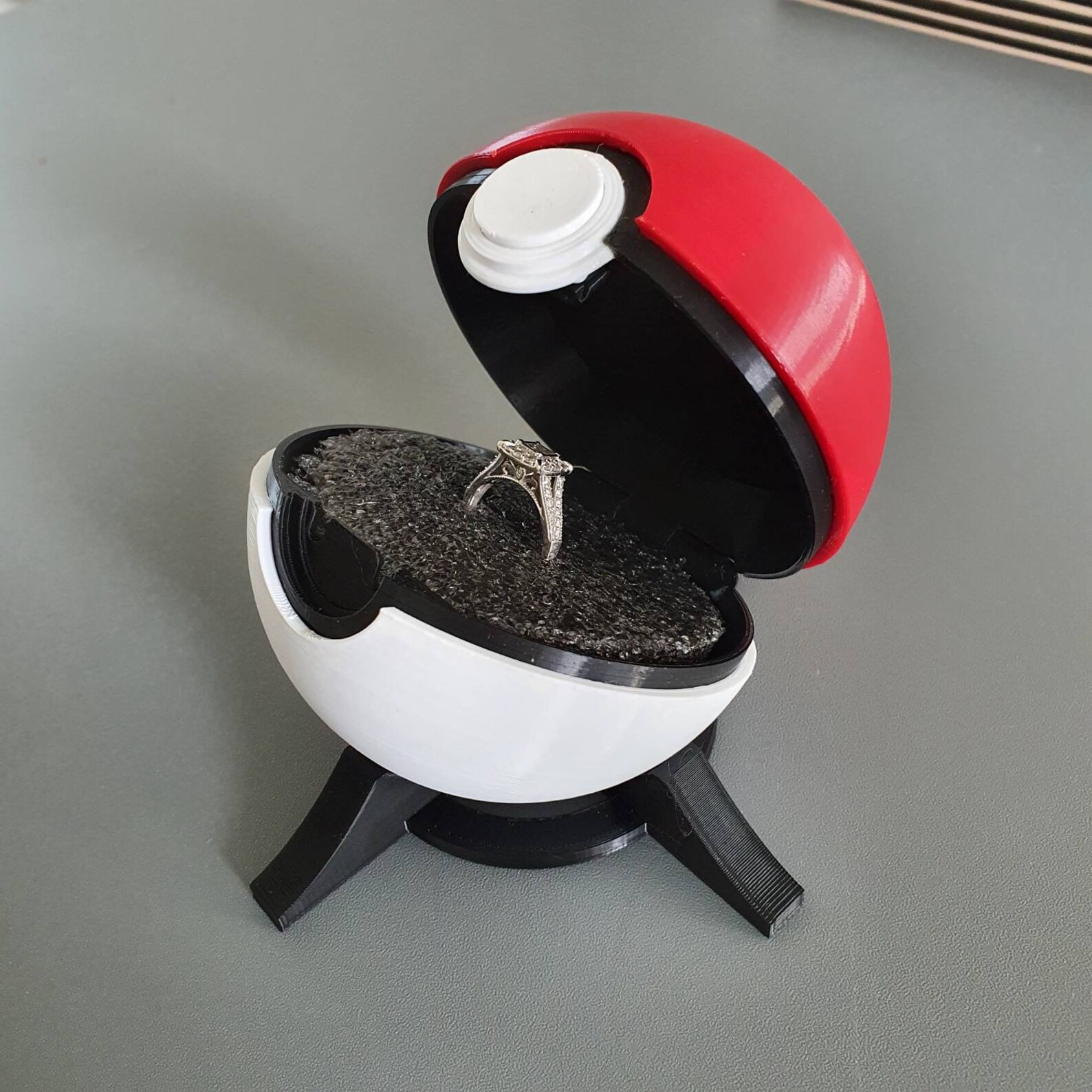 Pokeball Ring Box & Stand - Etsy