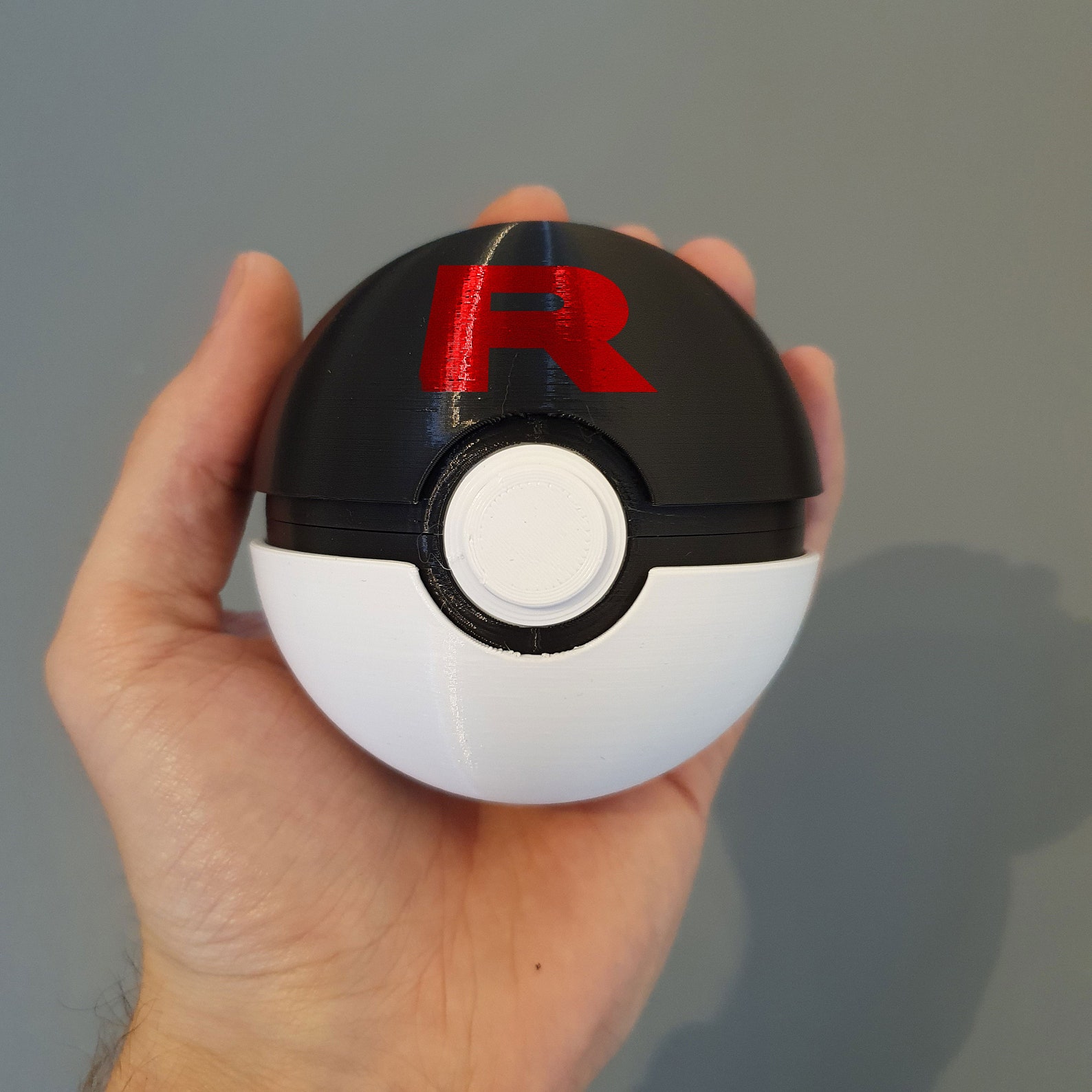Team Rocket Pokeball Replica Functioning Button Release Lid | Etsy UK