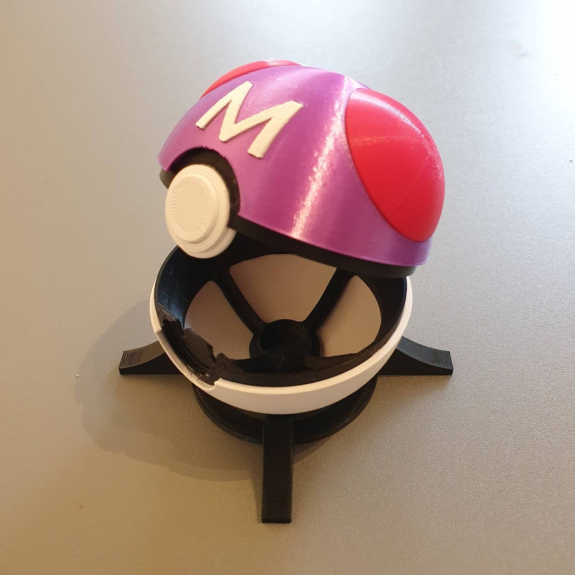 Master Ball Pokeball Replica Functioning Button Release Lid | Etsy UK