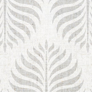 Fern Pattern Wallpaper, Grey, Wallpaper - Etsy