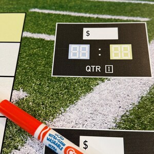 Football Squares Grid: Big Game Party Template (printable PDF) - Etsy