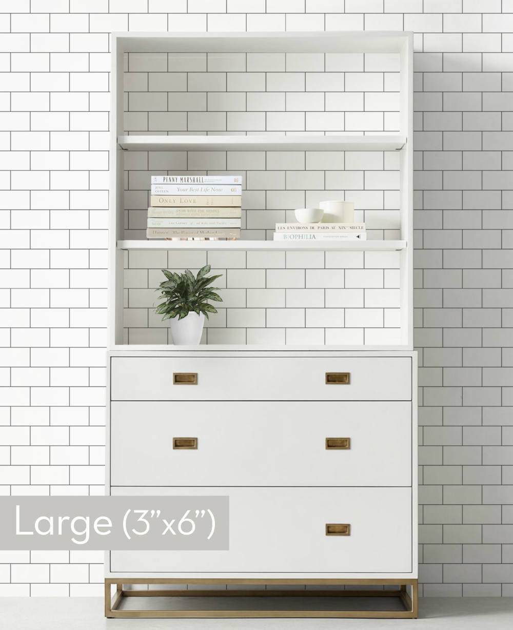 Large Subway Tile Pattern Lines , Wallpaper - Etsy