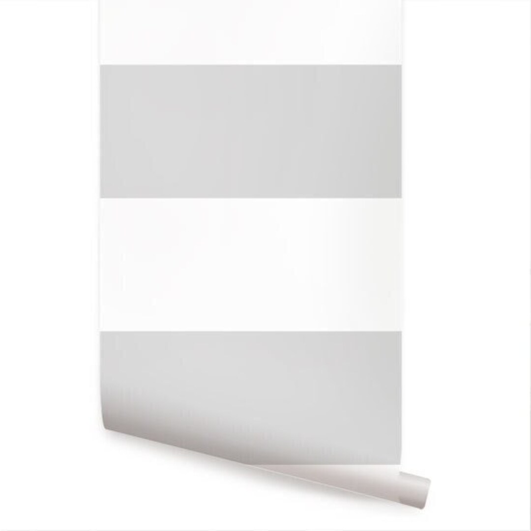 Horizontal Bold Grey , Wallpaper - Etsy