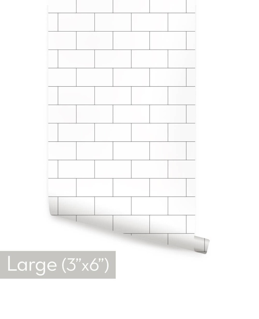 Large Subway Tile Pattern Lines , Wallpaper - Etsy