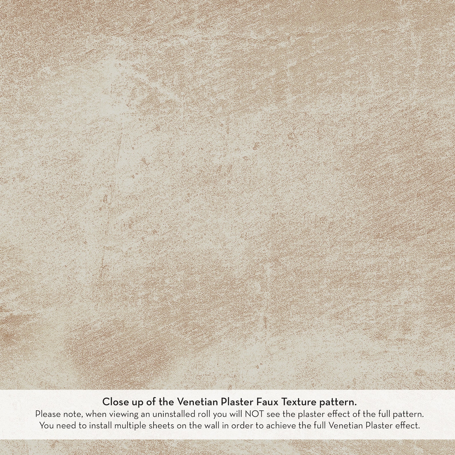 Venetian Plaster Faux Texture Mural Wallpaper, Sand Beige, Peel and ...