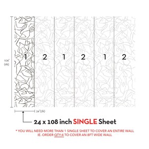 Entangled Lines Abstract Mural Wallpaper, Black, Wall Mural - Etsy