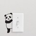 Panda Wall Decals, Panda Light Switch Decal, Simple Panda Vinyl Wall ...