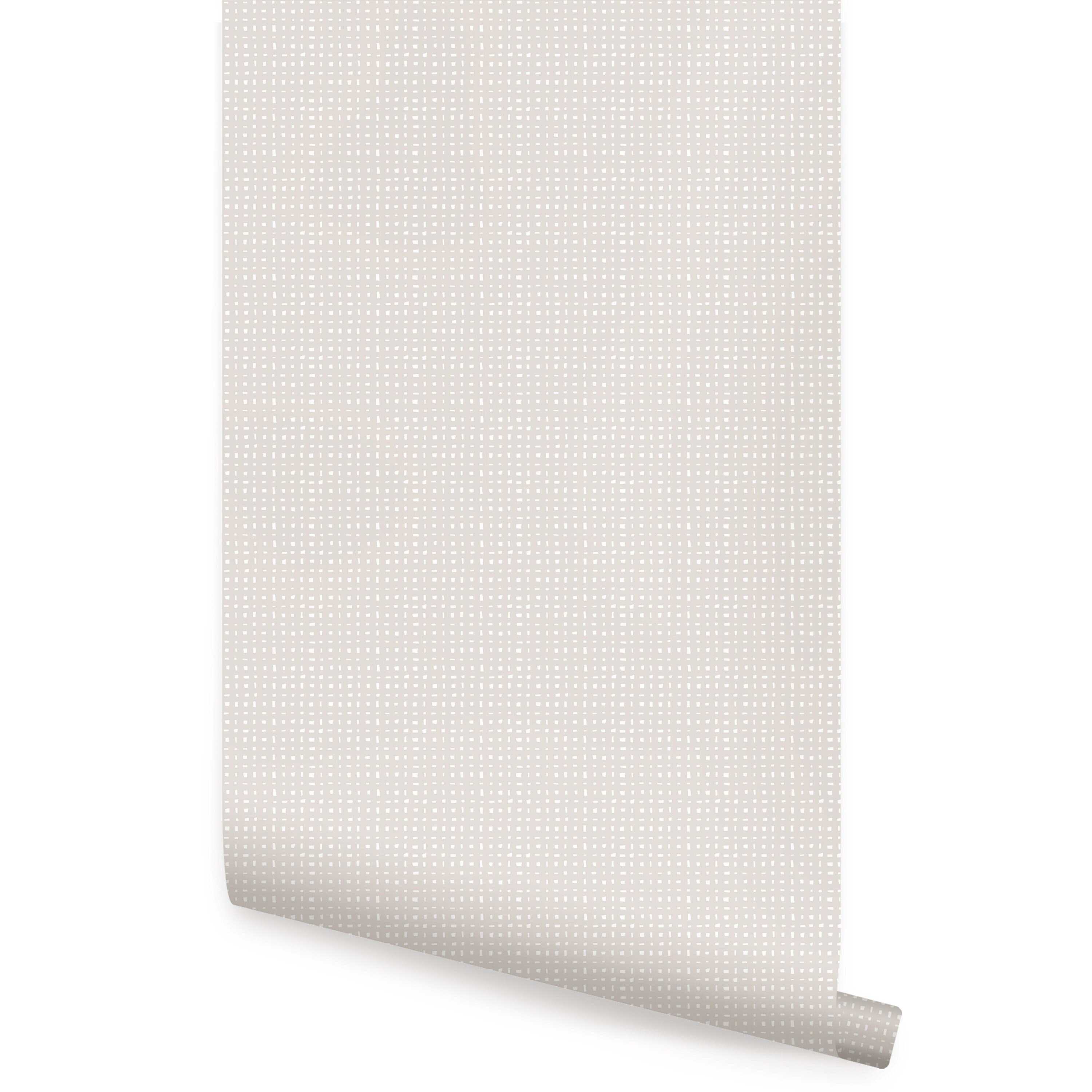 Burlap Hash Pattern Wallpaper, Light Grey, Peel and Stick or ...
