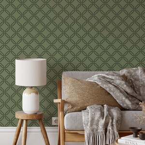 Octagon Links, Green, Wallpaper - Etsy