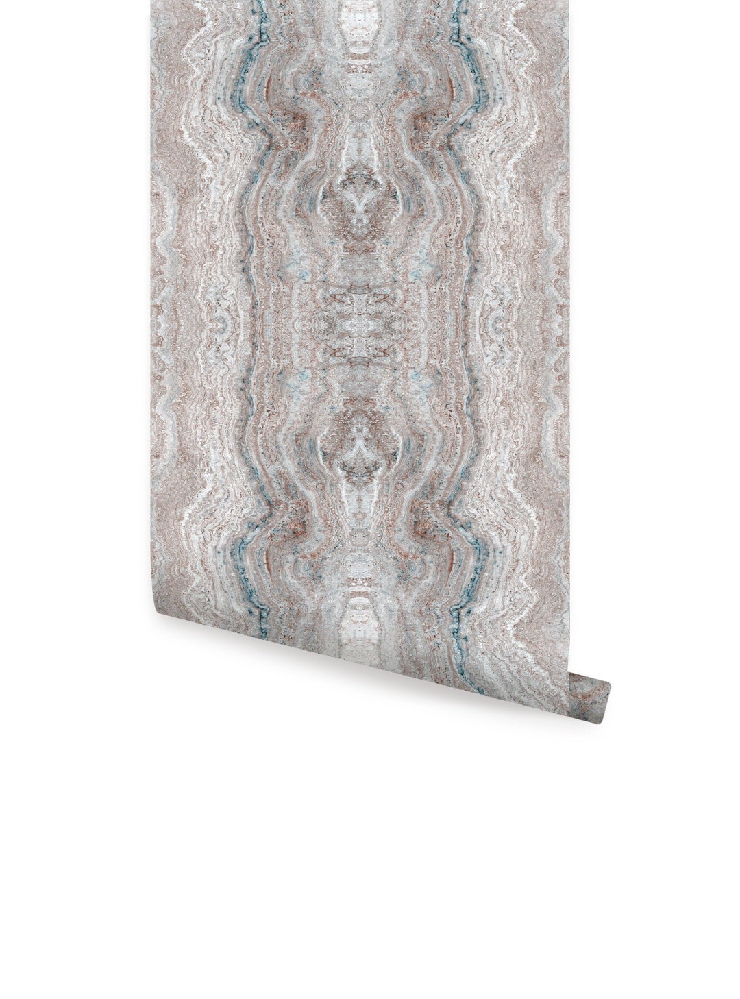 Worn Persian Sediment, Grey, Wallpaper - Etsy