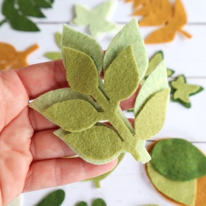 Felt Leaf PATTERNS Template; 10 No-sew Felt or Paper Foliage; Pattern ...