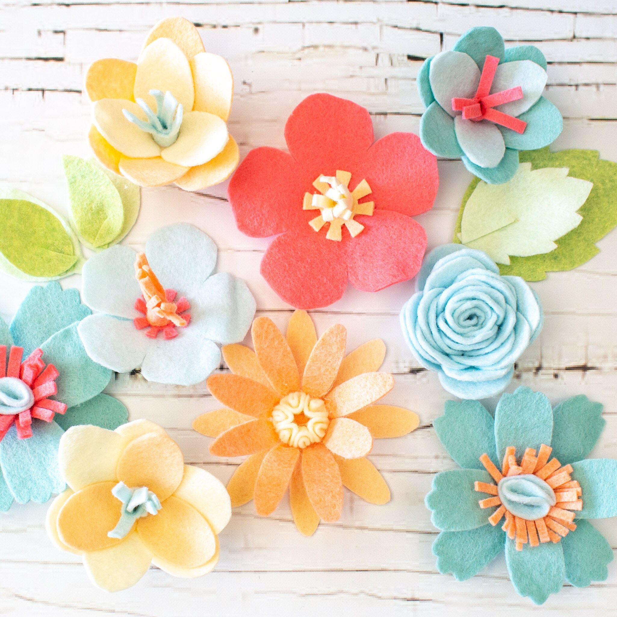 Felt Wild Flower PATTERNS Template 5 No-sew Felt or Paper - Etsy