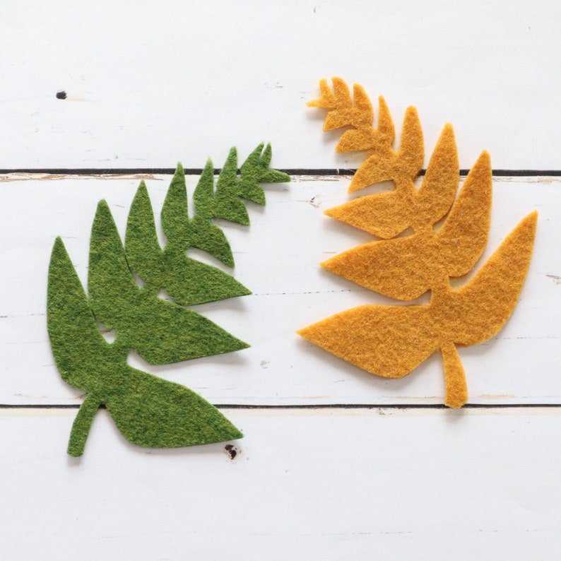 Felt Leaf PATTERNS Template 10 no-sew felt or paper foliage | Etsy