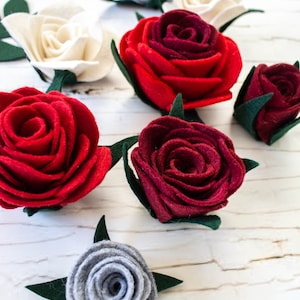 Roses Felt Flower PATTERN Template With Photo Tutorial; No-sew Felt ...