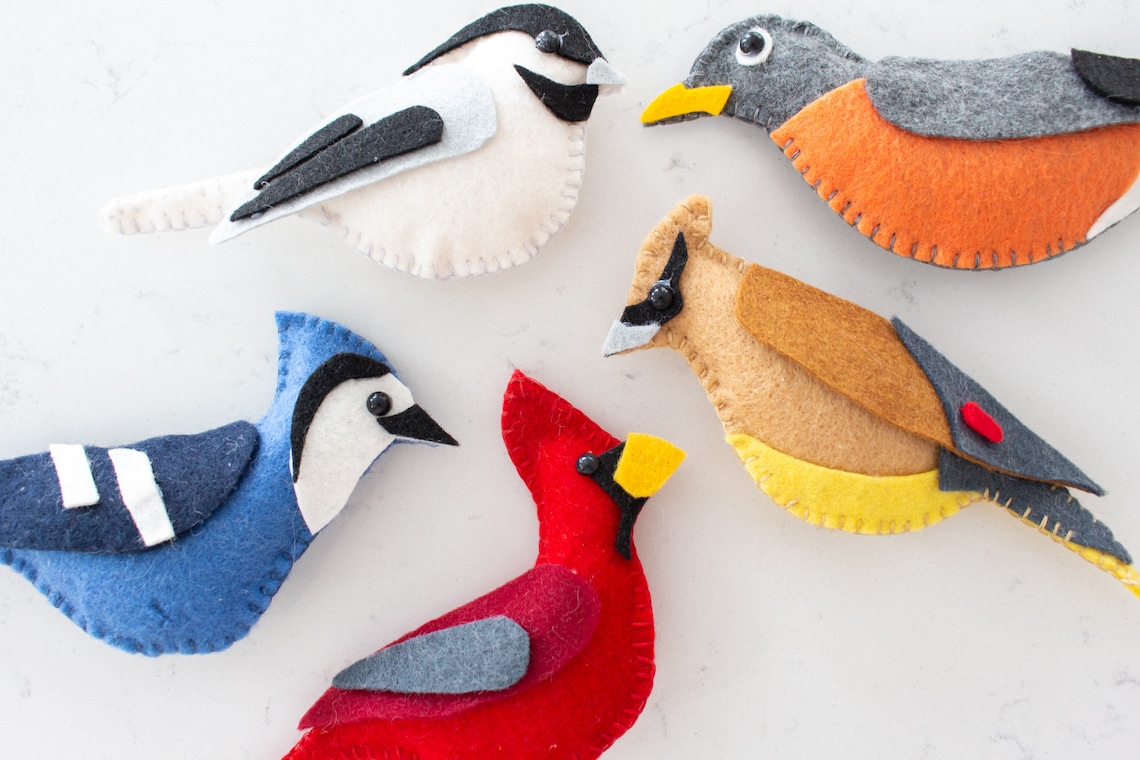 Felt Bird Patterns SVG PDF PNG Digital Cut File Printable - Etsy