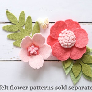 Felt Leaf PATTERNS Template; 10 No-sew Felt or Paper Foliage; Pattern ...