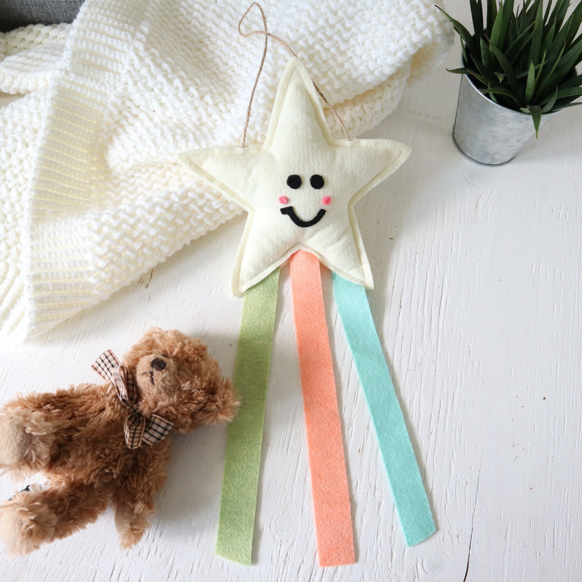Felt Star Wall Hanging; SVG PDF Digital Cut File; Printable Sewing ...