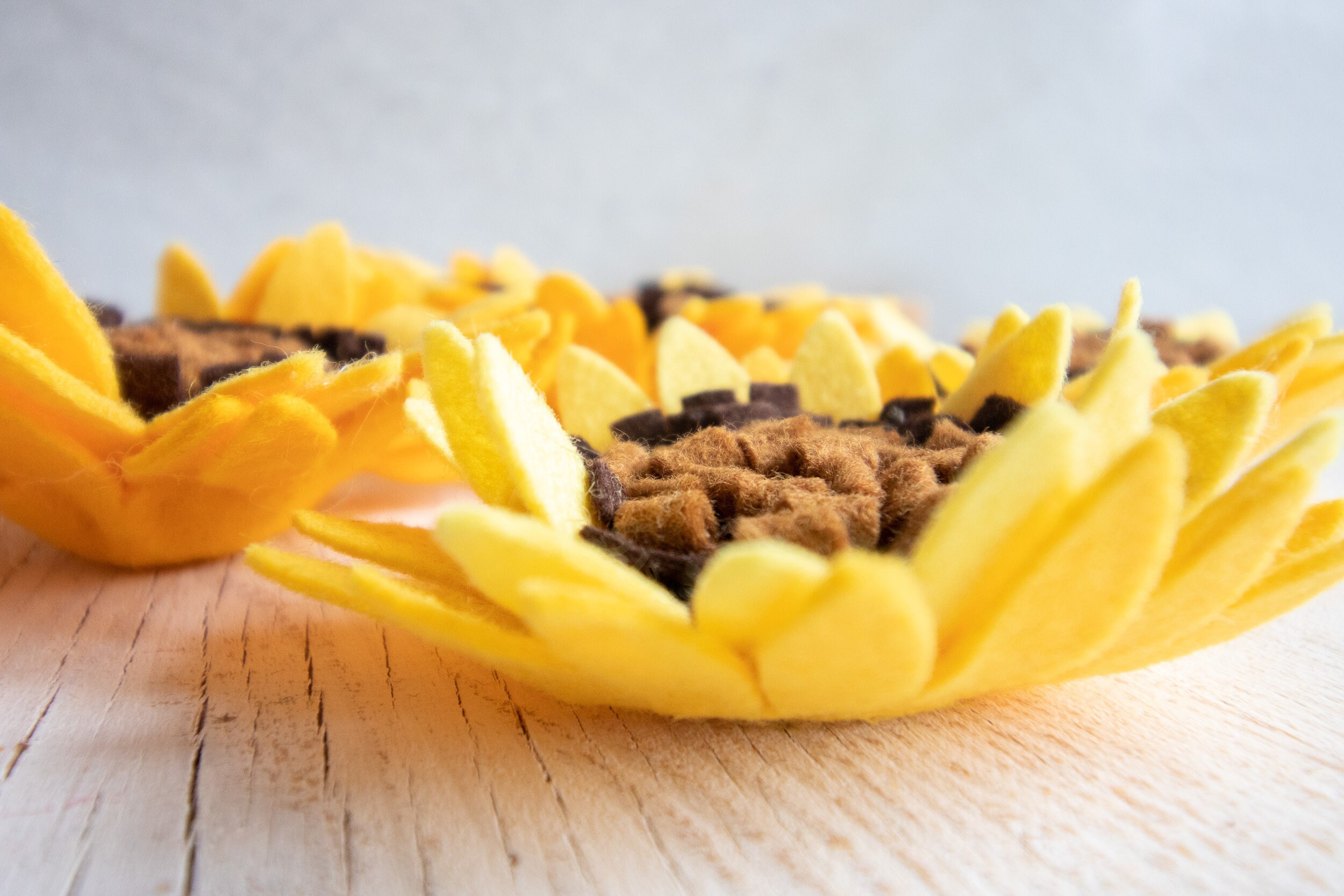 Sunflower Felt Flower PATTERN Template;no-sew Felt; Includes 2 Sizes ...