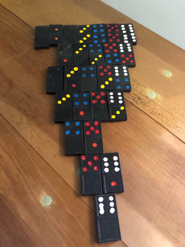 Hand Painted Wooden Dominoes From Japan - Etsy