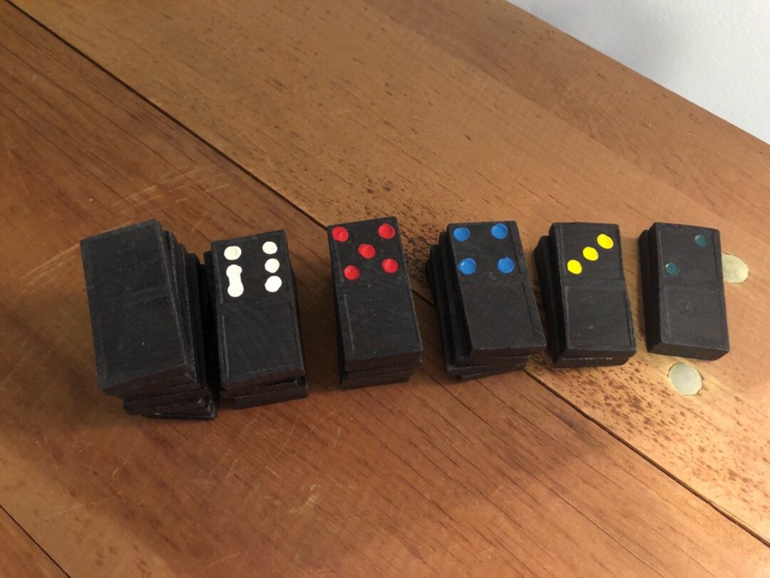 Hand Painted Wooden Dominoes From Japan - Etsy