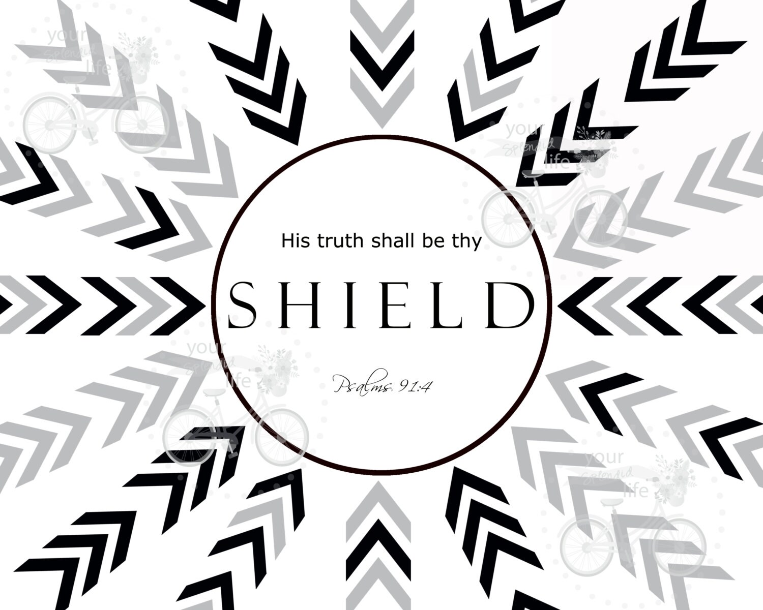 His Truth Shall Be Thy Shield 8 X 10 Print Arrows - Etsy