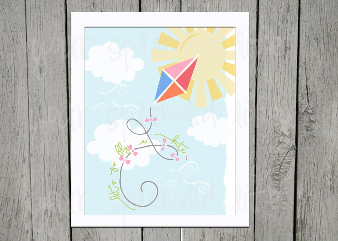 Let's Go Fly A Kite Sprint Digital Printable 8 X 10 - Etsy