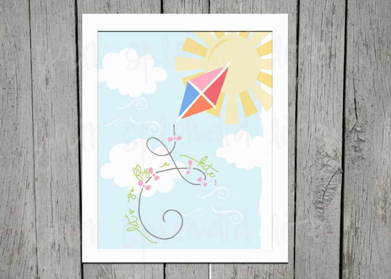 Let's Go Fly A Kite Sprint Digital Printable 8 X 10 - Etsy