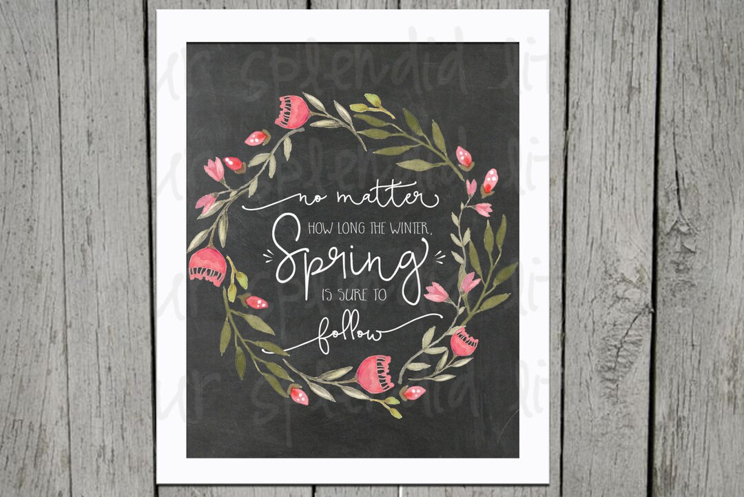 Spring Wreath Digital Printable 16 X 20 - Etsy