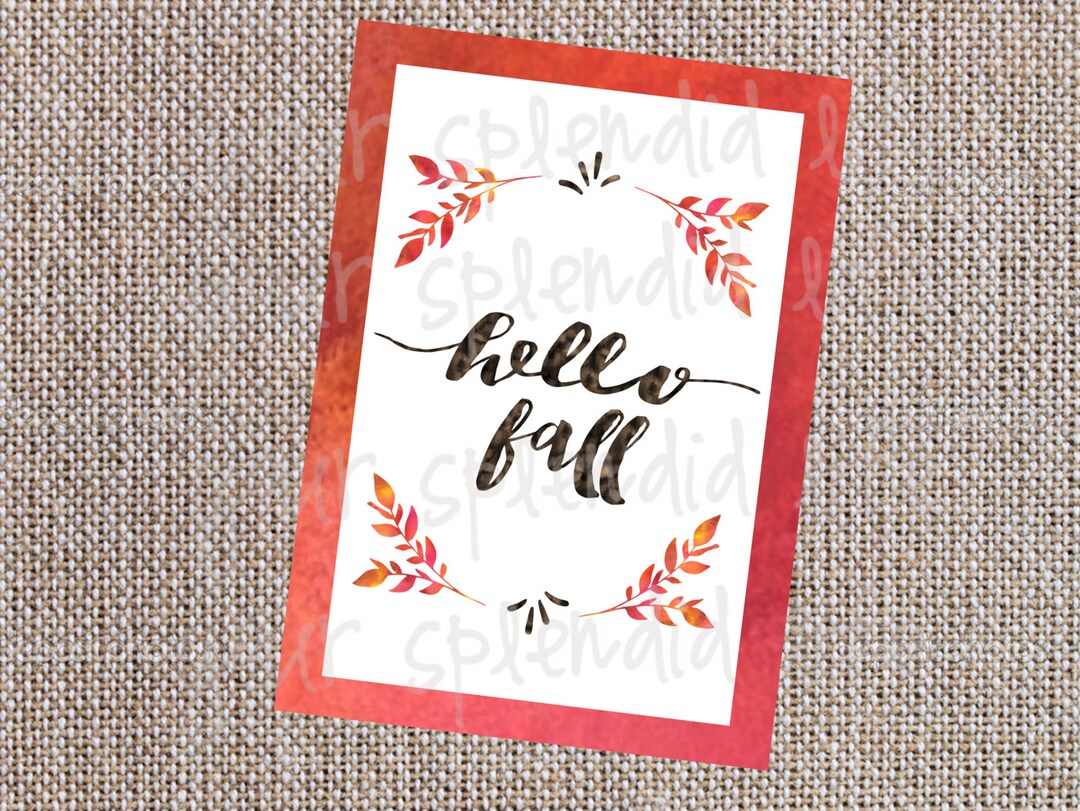 Hello Fall Printable - Etsy