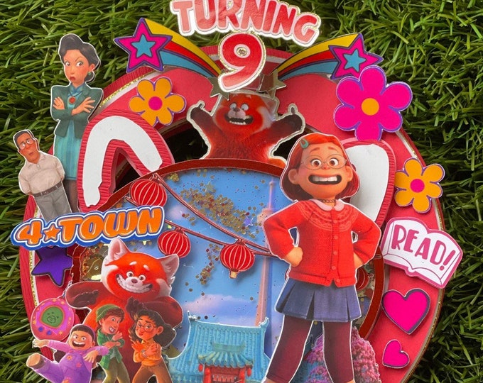 Turning Red Cake Topper/ Turning Red Party Theme/ Turning Red Birthday ...