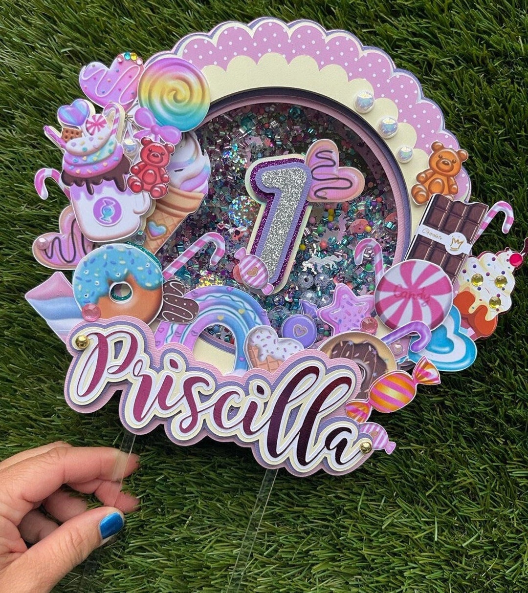 Candy Cake Topper/ Candyland Birthday/ Sweet Birthday Cake Topper ...