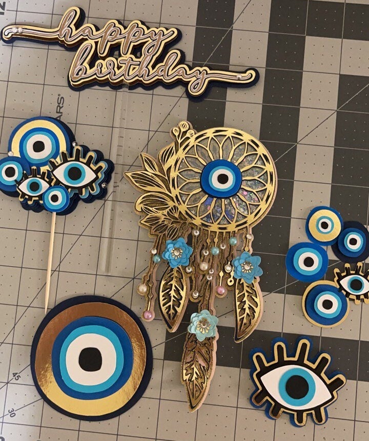 Evil Eye Cake Topper/ Evil Eye Topper/ Evil Eye Birthday - Etsy