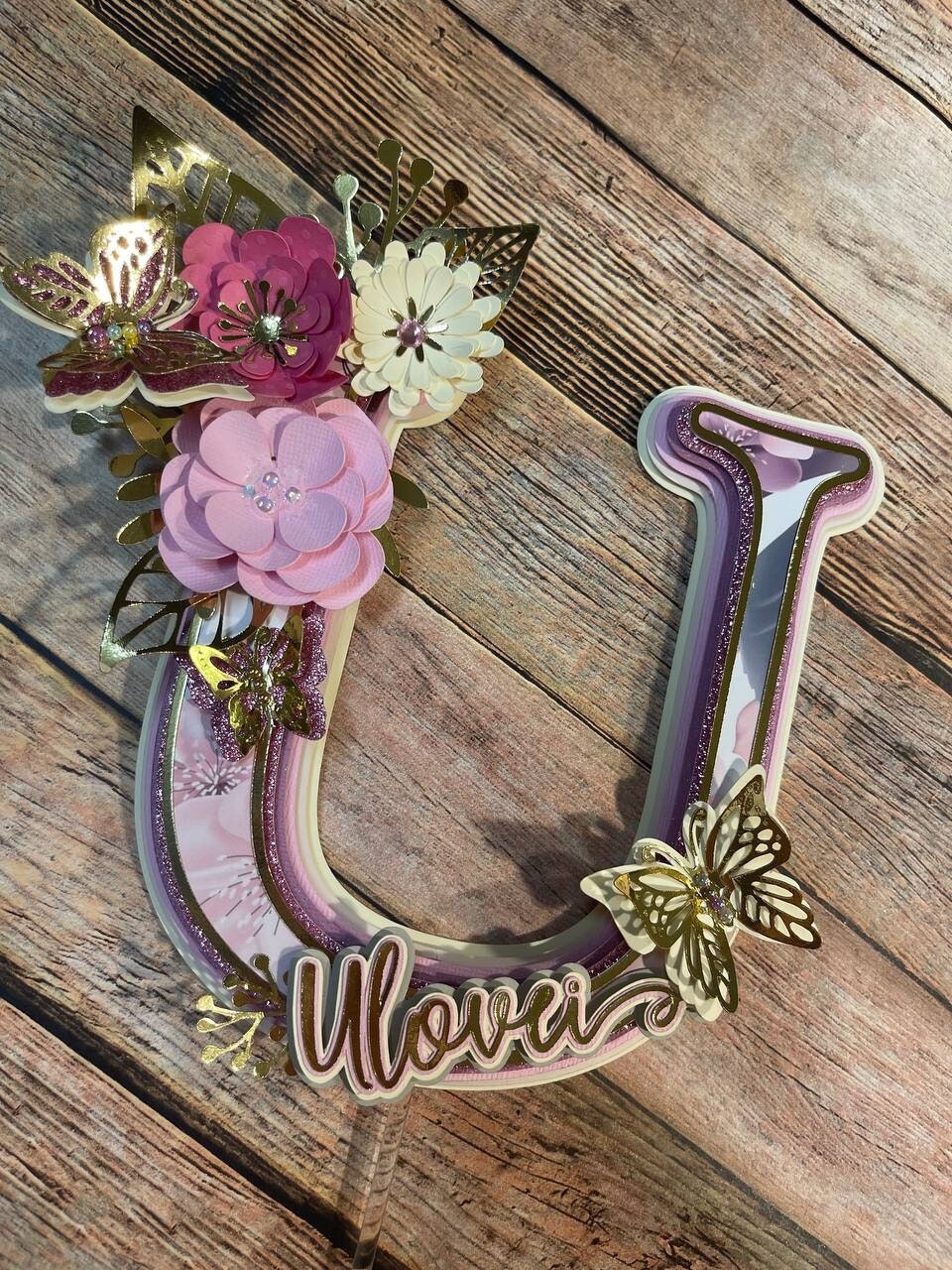 Letter Cake Topper Cake Topper Letter Birthday Cake Topper - Etsy