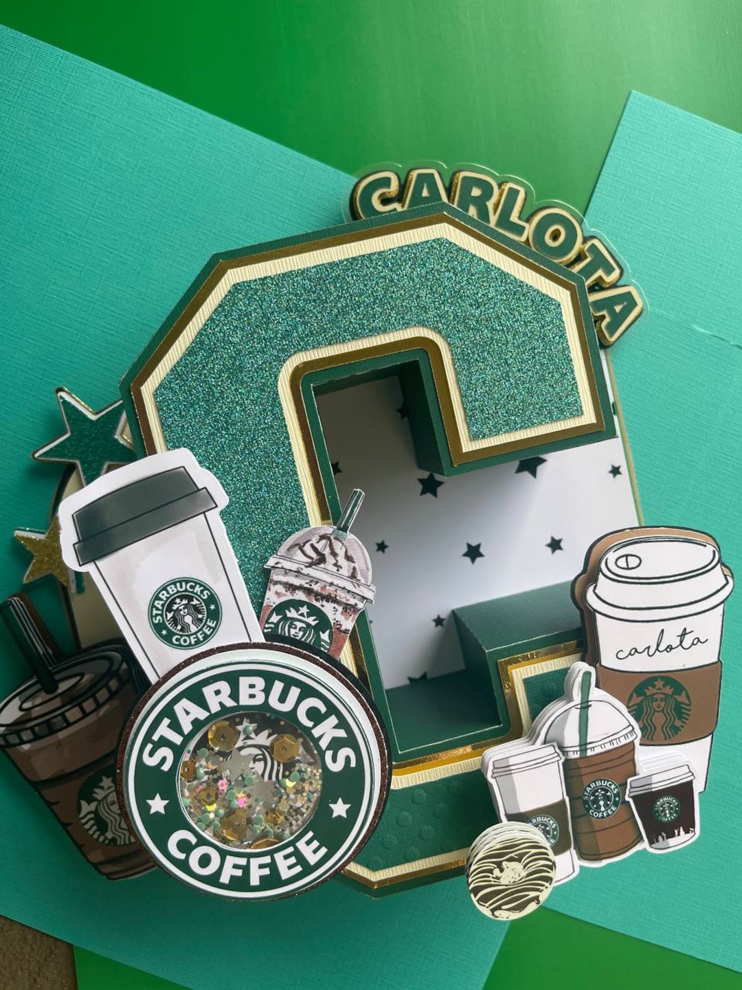 Starbucks 3d Letter Theme, Starbucks Party, 3d Letter, 3d Birthday ...